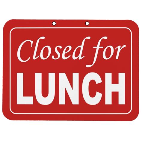 Closed For Lunch Red Laminated Signage A4 Size Shopee Philippines