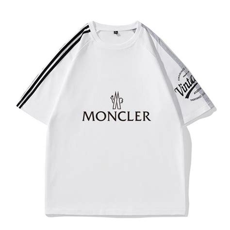 Футболка MONCLER, размер 46, цвет белый, 50% Полиэфирное волокно 50% ...