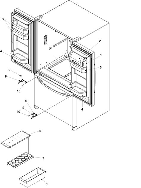 Official Kenmore Elite 59673503201 Bottom Mount Refrigerator Parts Sears Partsdirect