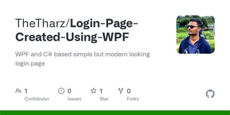 Github Thetharzlogin Page Created Using Wpf Wpf And C Based Simple