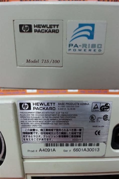Hp 9000 715 100 Unix Workstation Hewlett Packard A4091a