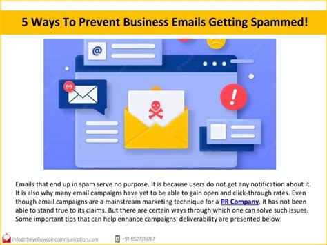 ppt 5 ways to prevent business emails getting spammed powerpoint