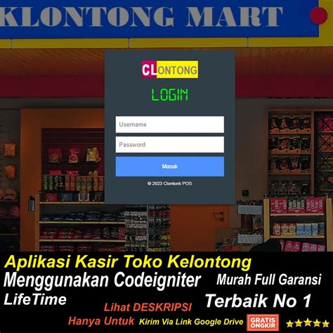 Jual Aplikasi Kasir Toko Kelontong Menggunakan Codeigniter Shopee Indonesia