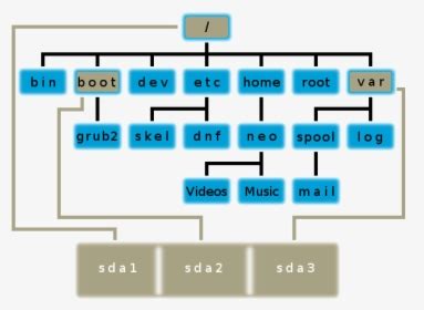 Filesystem Hierarchy Hierarchy File System Linux HD Png Download Transparent Png Image
