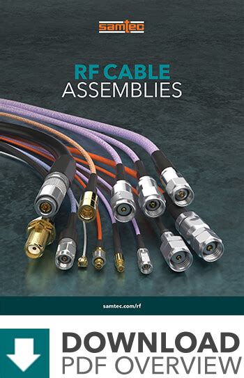 Rf Cable Assemblies In Variety Of Cable Types And Interfaces