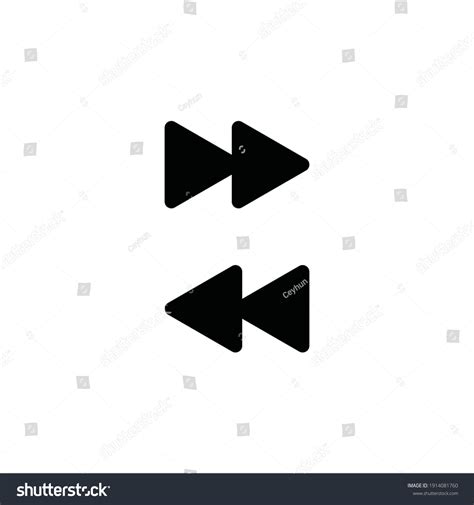 Rewind Fast Forward Button Vector Icons Stock Vector Royalty Free 1914081760 Shutterstock