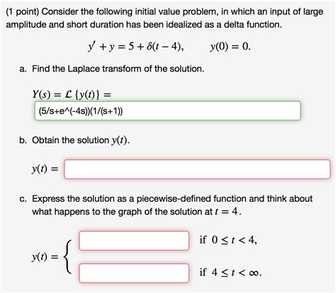 solved 1 point consider the following initial value