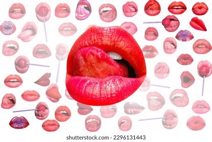 Sexy Tongue Licking Sensual Lips Lips Stock Photo 2296131443 Shutterstock
