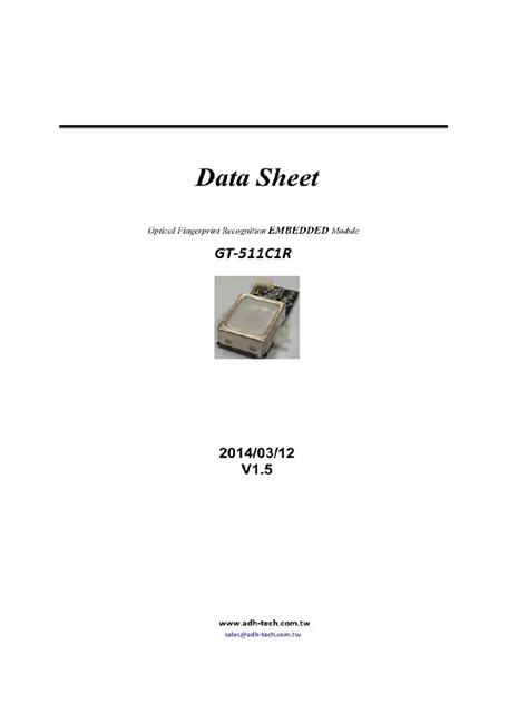 Gt 511c1r Datasheet V1 5 20140312 Pdf Transmission Control