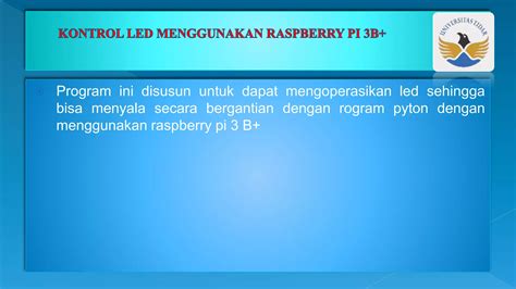 Pemrograman Python Untuk Menghidupkan Led PPT