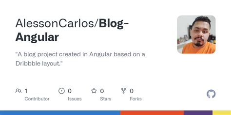 GitHub AlessonCarlos Blog Angular A Blog Project Created In Angular Based On A Dribbble Layout