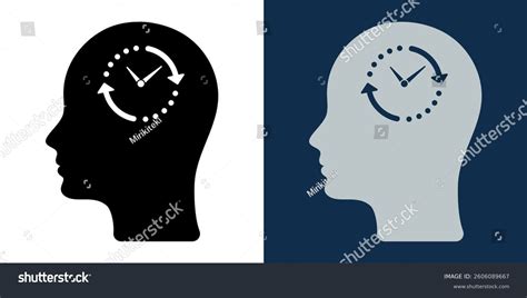 Human Head Clock Arrows Time Management Stock Vector Royalty Free 2606089667 Shutterstock
