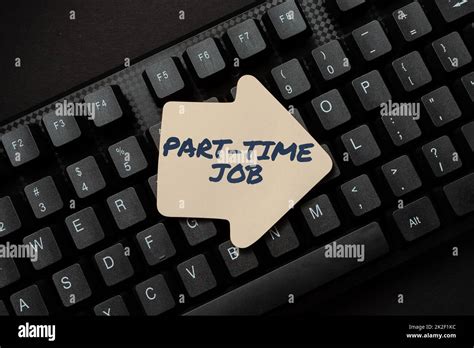 Writing Displaying Text Part Time Job Business Overview Working A Few Hours Per Day Temporary