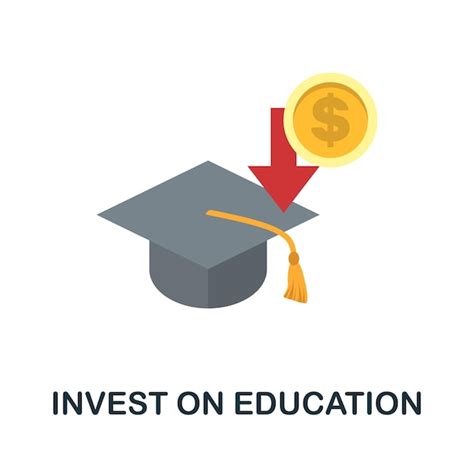 Premium Vector Invest On Education Flat Icon Color Simple Element