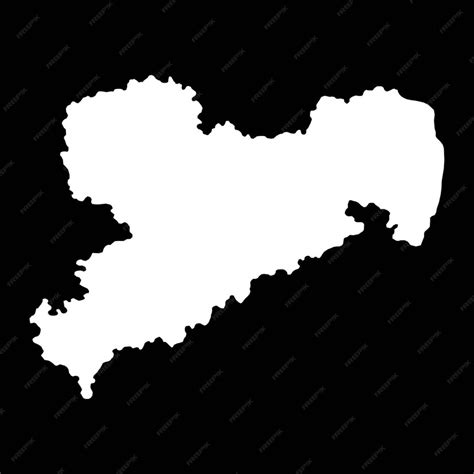 Premium Vector Saxony State Map Vector Illustration