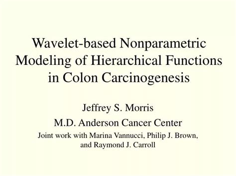 Ppt Wavelet Based Nonparametric Modeling Of Hierarchical Functions In