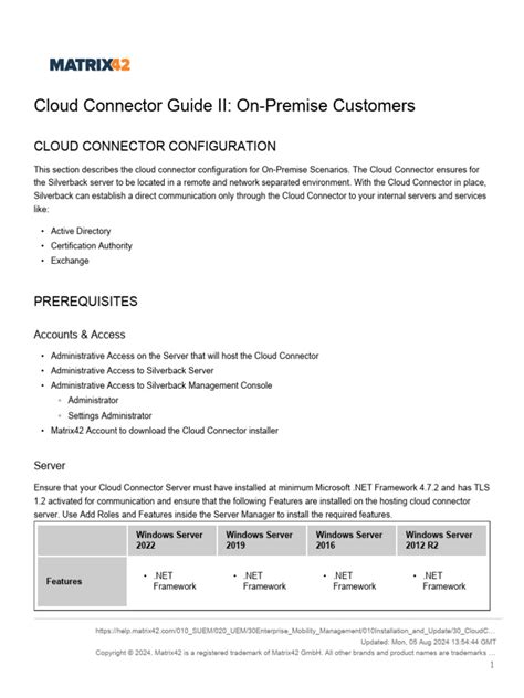 Cloud Connector Guide Ii On Premise Customers Pdf