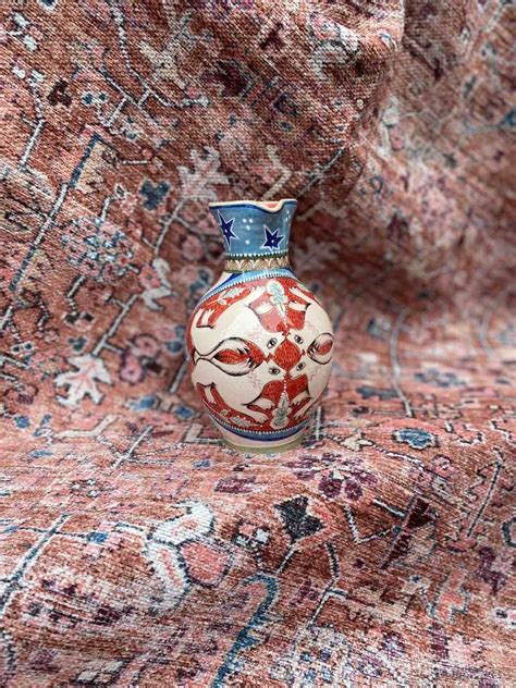 კირკე კერამიკა • Kirke Ceramics ღვინის დოქი ქართული ქსოვილის მოტივებით Veli Store