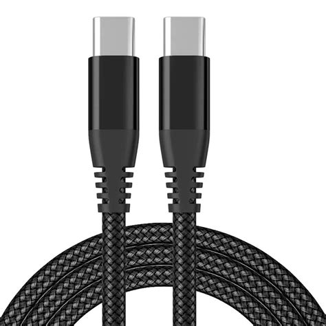 M Nylon Braided Pd W Type C To Type C Usb Data Charging Cable For Cell Phones Tablets