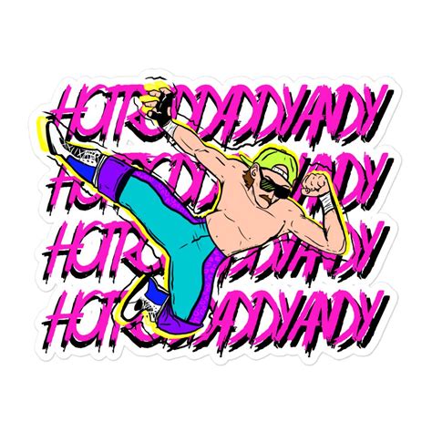 Hot Rod Daddy Andy “flying Daddy Elbooooow Baybaaye” Bubble Free Stickers Brainbuster Tees