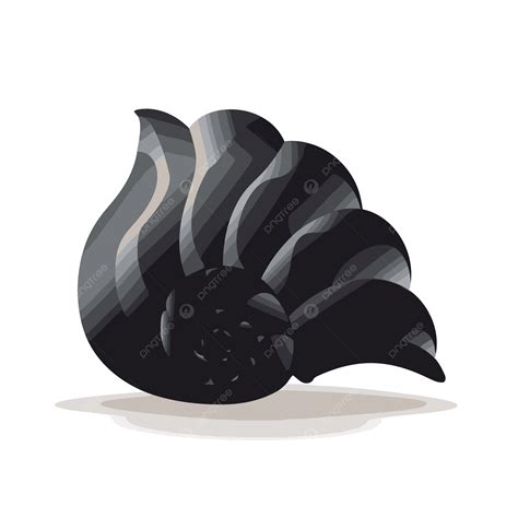 흰색 배경에 검은 껍질 모양의 이미지 벡터 흰색 배경에 있는 단순한 검은색 소라 아이콘 그림자 없음 작은 프레임 중앙 Png 일러스트 및 벡터 에 대한 무료 다운로드