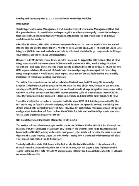 Loading And Extracting Hfm Pdf Application Programming Interface