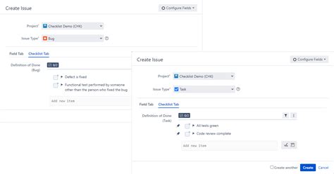 Creating Different Default Local Items For Different Issue Types