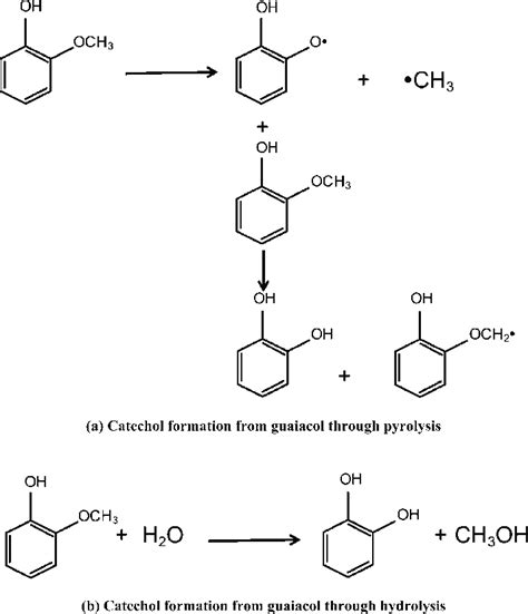 Catechol Formation From Guaiacol In Hydrothermal Conditions Download Scientific Diagram