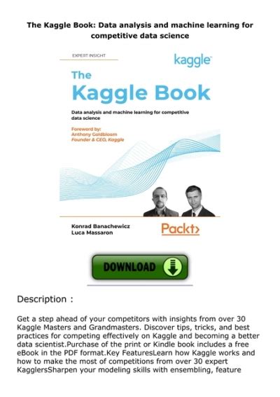 download the kaggle book data analysis and machine learning for