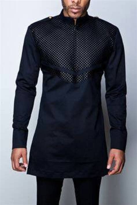 All Black Dashiki Suit African Mens Clothing Bespoke Etsy