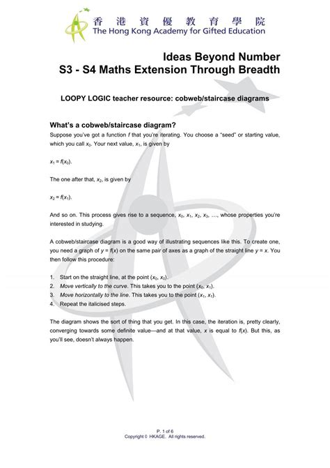 Cobweb Staircase Diagrams