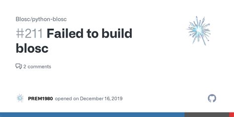 Failed To Build Blosc Issue Blosc Python Blosc Github