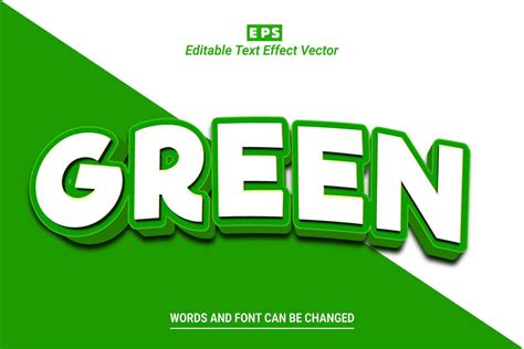 Green 3d Editable Text Effect Vector Graphic By Truevector · Creative Fabrica