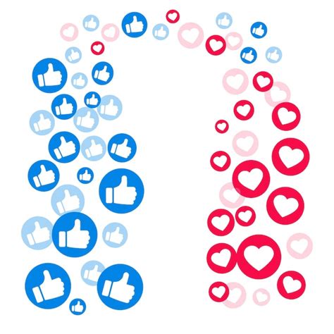 Me Gusta Y Los Iconos Del Corazón Vector De Fondo Para La Plantilla De Diseño De Chat De Video