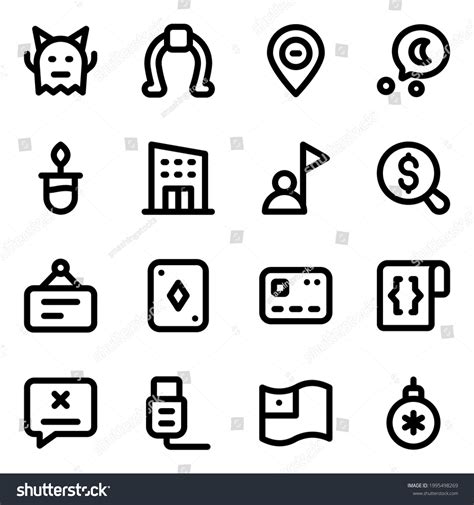 Set Ui Ux Linear Icons Stock Vector Royalty Free Shutterstock