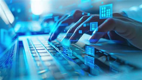 The Hands On Laptop Keyboard Ai Generated Stock Image Image Of Keyboard Project 375974383