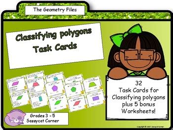 Geometry Classify Polygons Task Cards By Sassycat Corner TPT