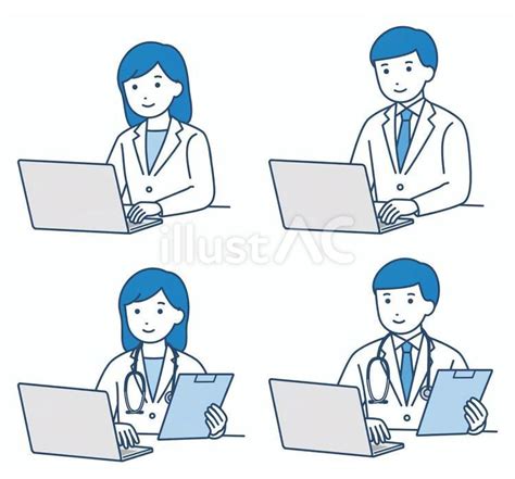 Free Vectors Doctor Set Inputting On The Computer