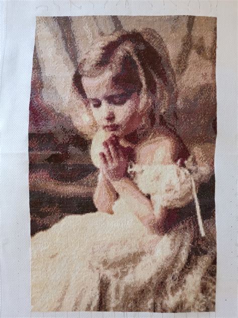 Вышивка «девочка молится Вышивка крестом