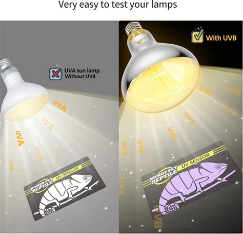 Reptile Uv Tester 3 3inch Test Uvb Sensor Reptile Heat Lamp Fit Uvb Bulb Uv Sensor Testing Card