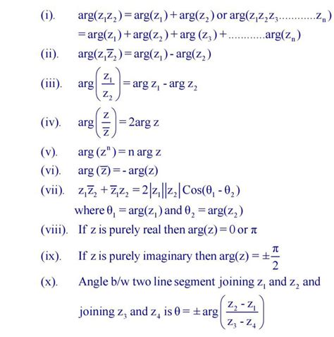 Complex Numbers For 11th Class Formula In Maths