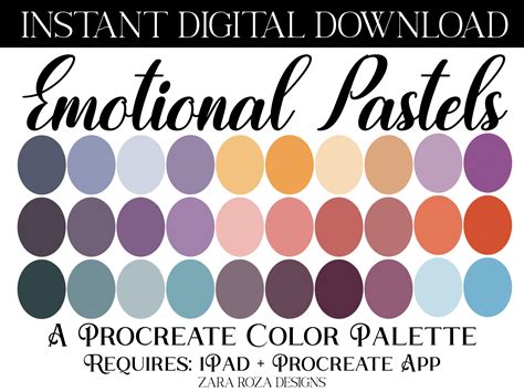 Procreate Color Palette Bundle Pack VOL Set Goth Halloween Night Magic Vintage Yellow