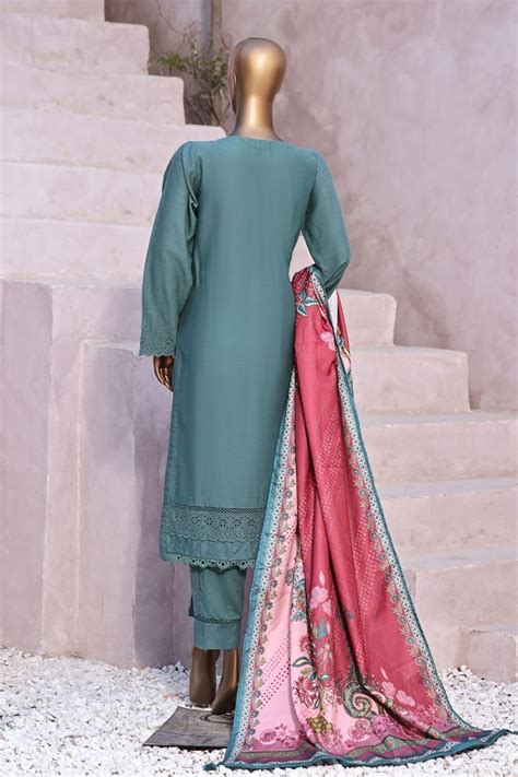Sada Bahar Pakistani Embroidered Karandi 3 Piece Suit Sba73