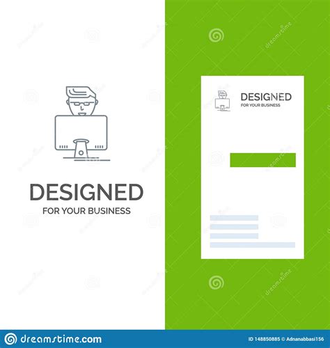 Hacker User Gamer Programmer Grey Logo Design And Business Card