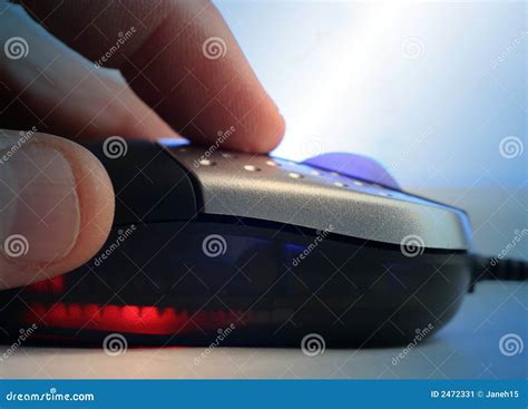 Man Using Mouse Stock Image Image Of Effects Blue Horizontal 2472331