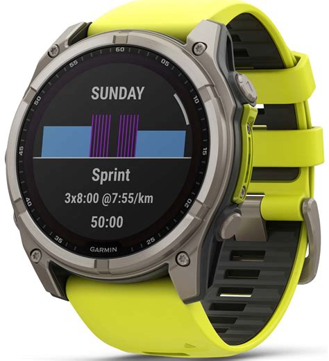 Garmin Fenix 8 51mm Sapphire Solar Titanium Amp Yellow Graphite