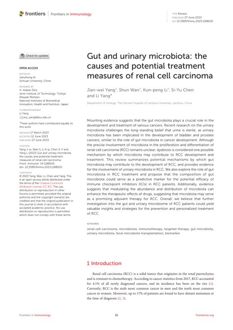 Pdf Gut And Urinary Microbiota The Causes And Potential Treatment