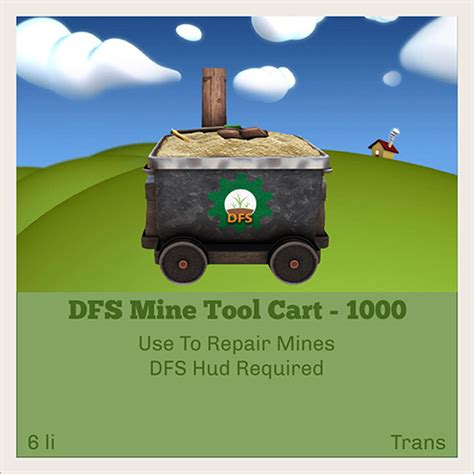 Second Life Marketplace Dfs Mine Tool Cart 1000