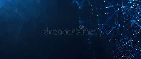 Abstract Blue Background With Glowing Dots And Lines Stock Illustration Illustration Of