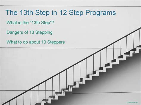 The 12 Steps In 12 Step Programs 12 Steppers